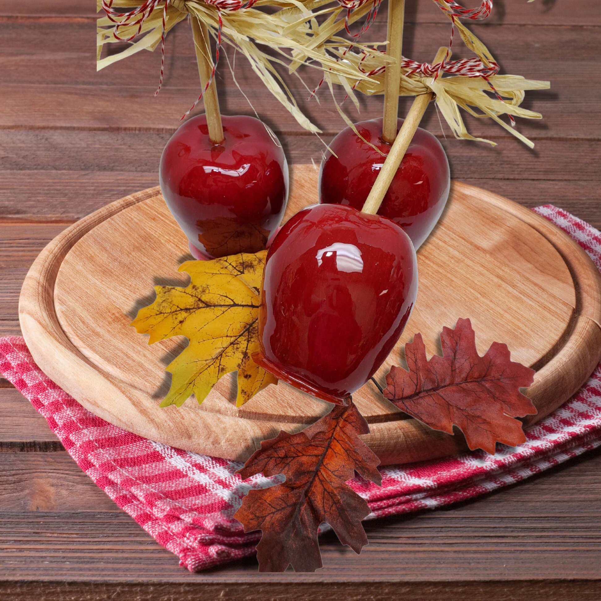 Fake Candy Apple Fake Food Photo Prop Fake Dessert Faux - Etsy