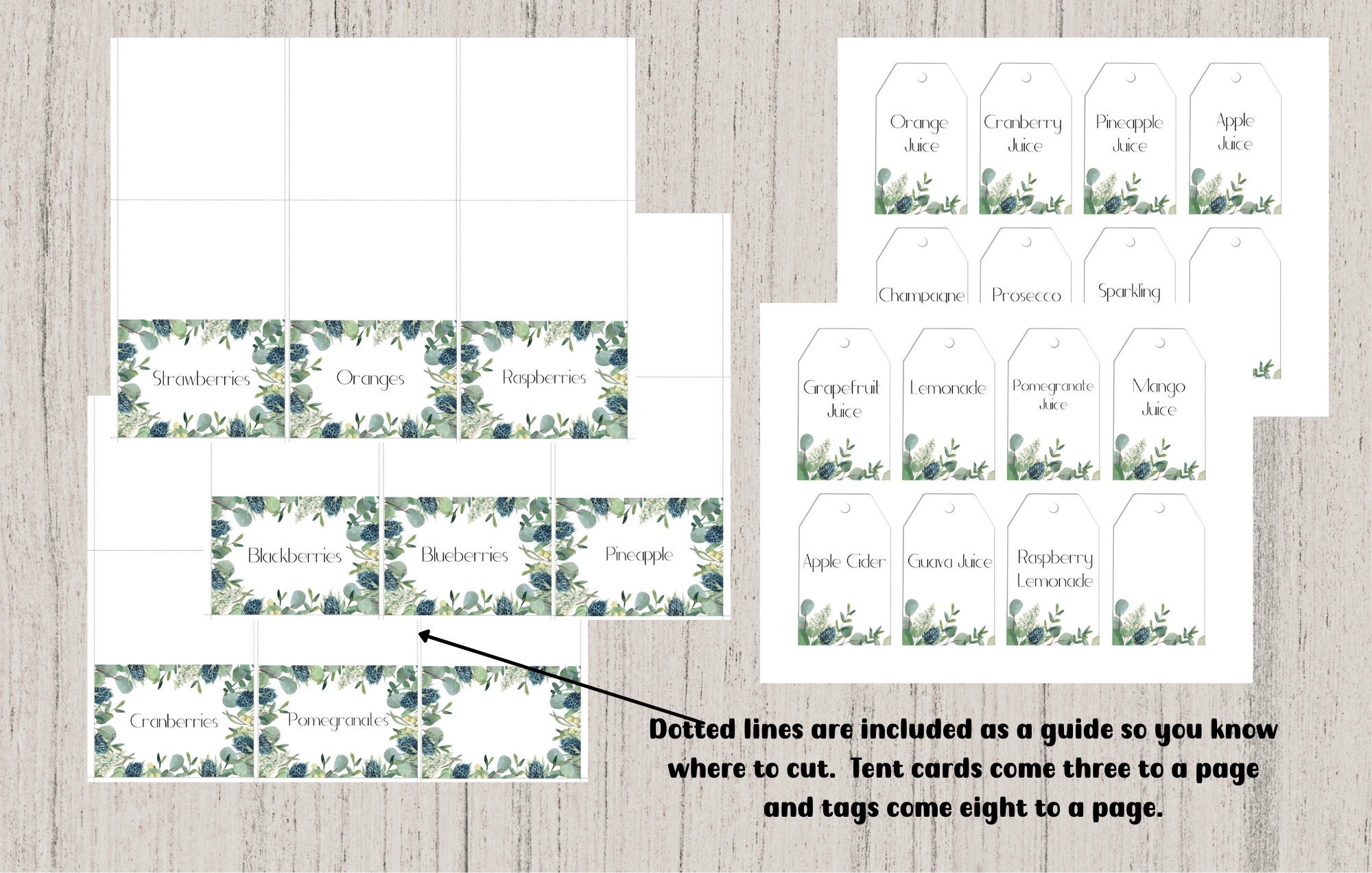 Mimosa Bar Sign Digital Download Kit, Includes Juice Tags, Tent Cards ...
