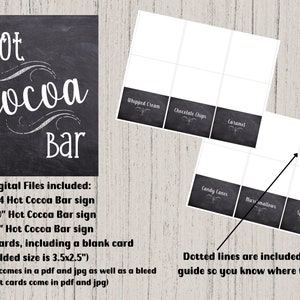 Hot Cocoa Bar Digital Download Kit, Hot Chocolate Station Digital Signs ...