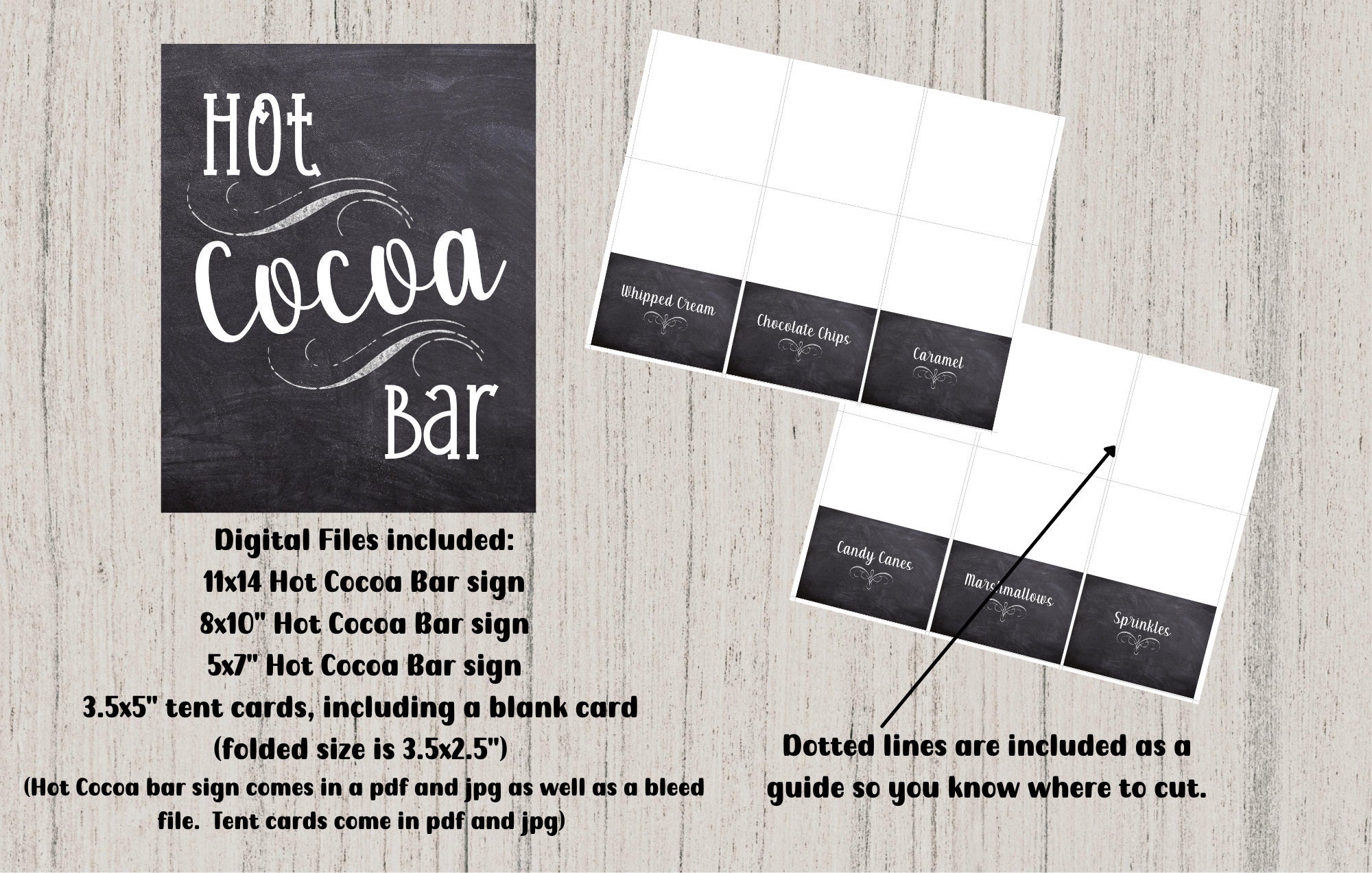 Hot Cocoa Bar Digital Download Kit, Hot Chocolate Station Digital Signs ...