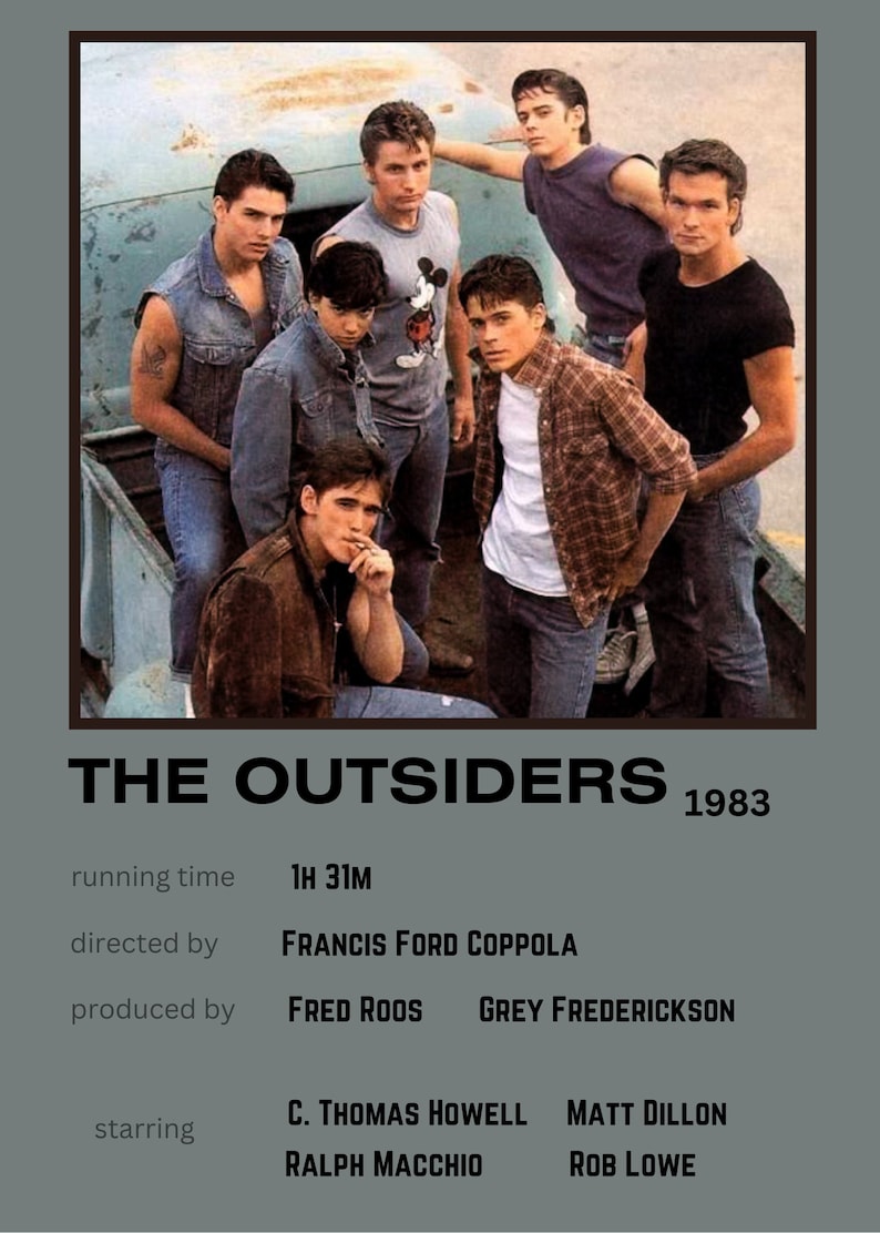 The Outsiders Movie Poster Print - Etsy