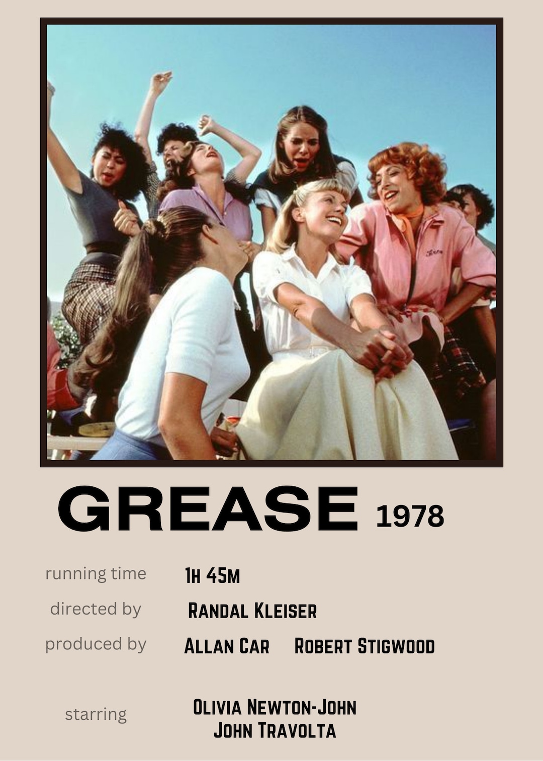 Grease Movie Poster Print - Etsy