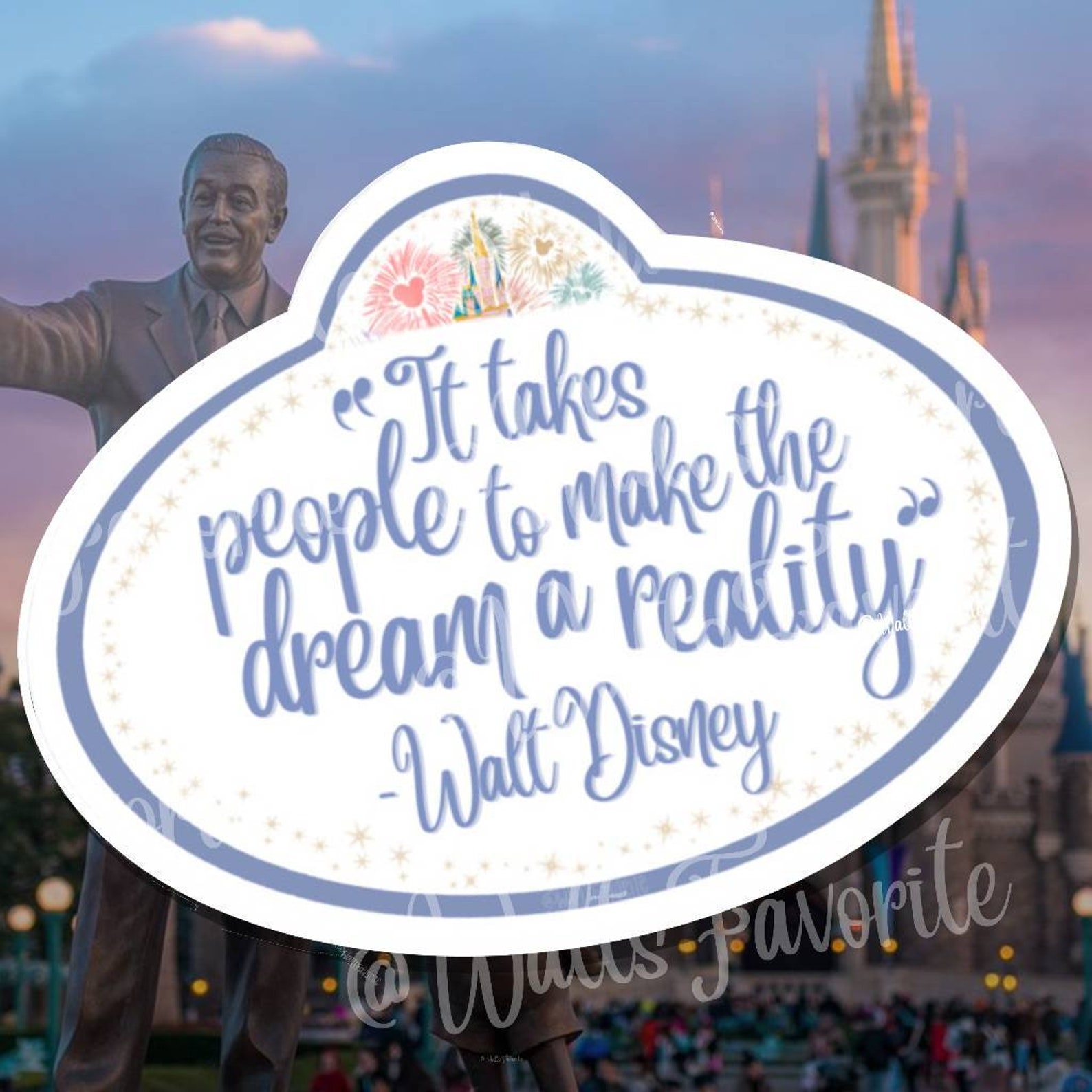 Cast Member Stickers Walt Disney Quote Sticker - Etsy