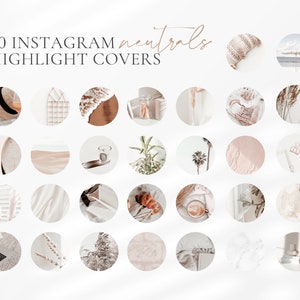 30 Instagram Story Highlight Covers Neutral Boho Instagram - Etsy