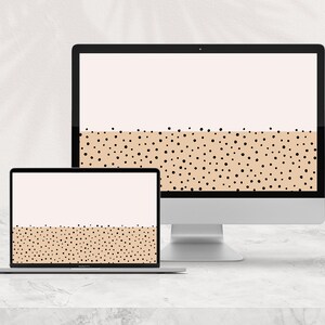 Leopard Print Desktop Wallpaper: Warm Neutral Minimalist Design ...
