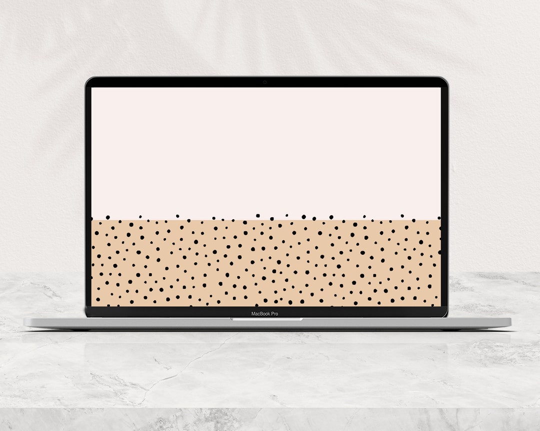 Leopard Print Desktop Wallpaper: Warm Neutral Minimalist Design ...