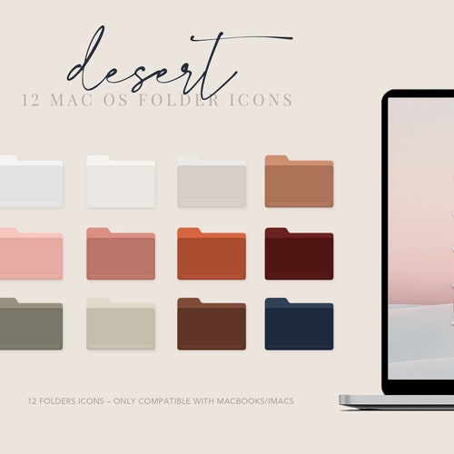 Boho Desktop Icons Desktop Folder Icons for MAC and Windows - Etsy