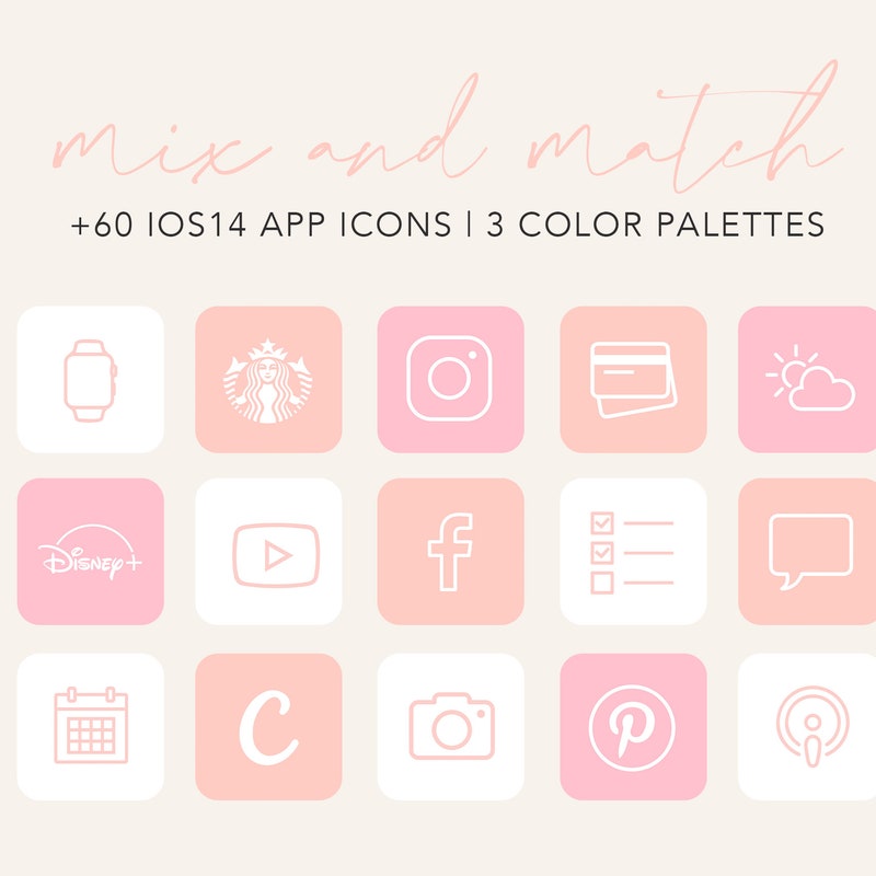 Pink App Icons - Etsy