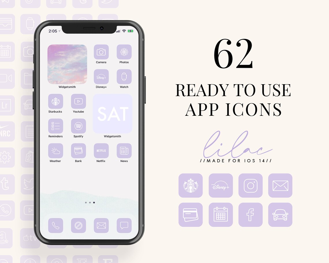 IOS15 App Icons Ios14 Iphone Aesthetic Ios App Icon Pack - Etsy