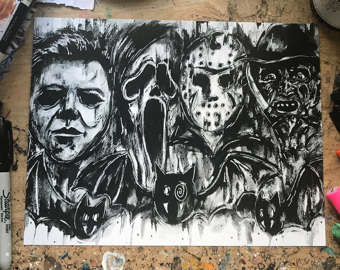Inky Horror Icons Art Print - Etsy