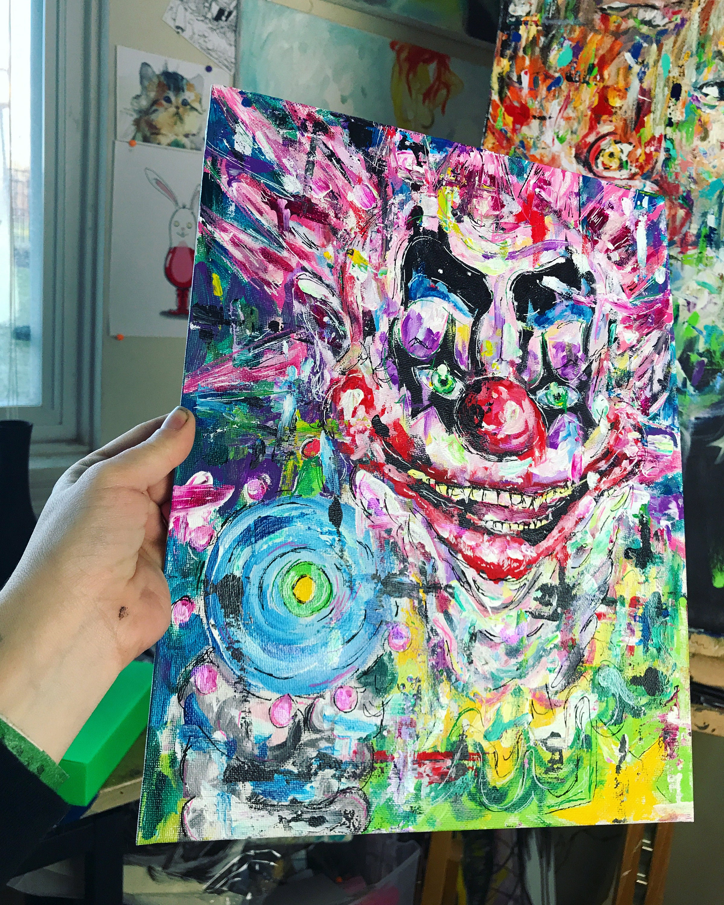 Spikey Painterly 8 1/2 X 11 Art Print - Etsy