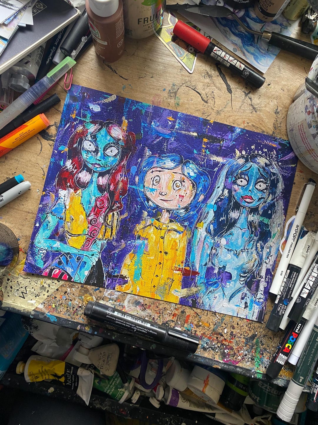 Three Spooky Ladies Art Print - Etsy