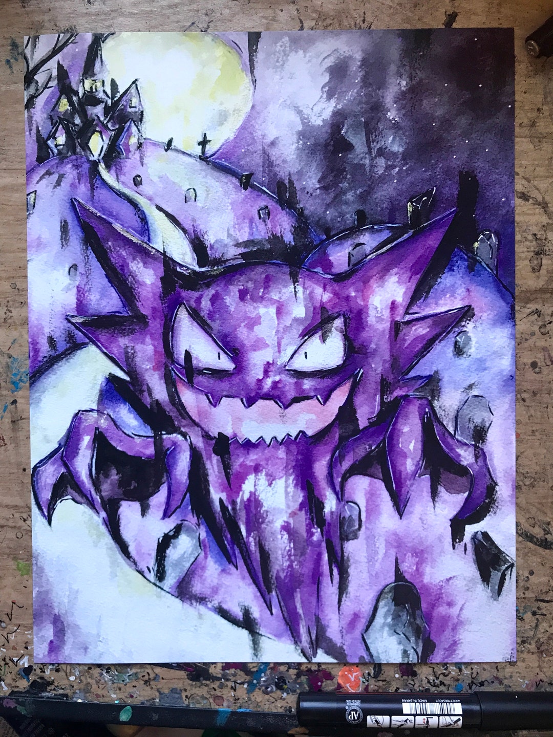 Watercolor Spooky-mon Art Print - Etsy