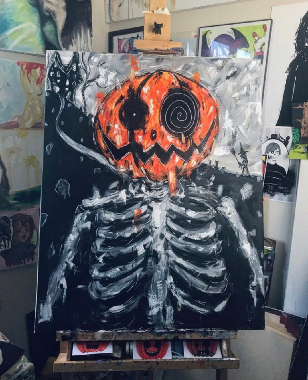 Big Spooky Guy on 20x30 Canvas - Etsy