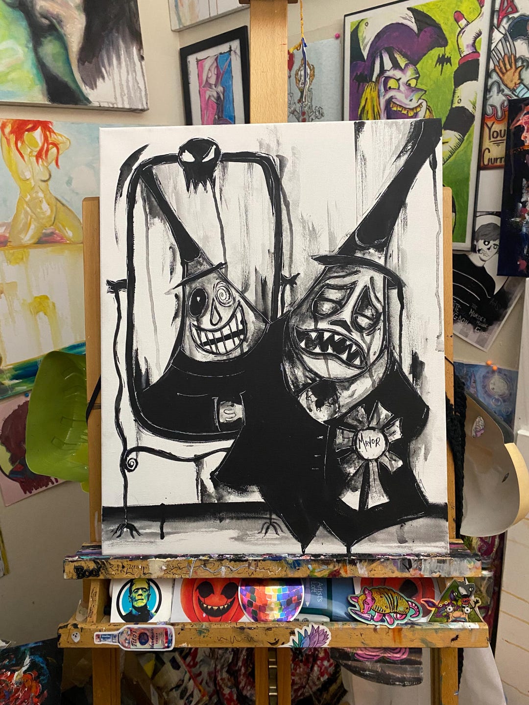 Original Happy/sad Mayor on 16 X 20 Canvas - Etsy