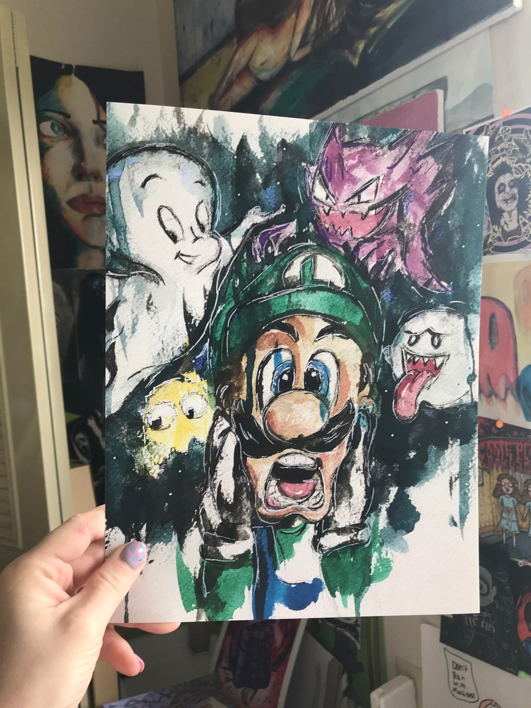 Watercolor Ghost Hunting Plumber Art Print - Etsy