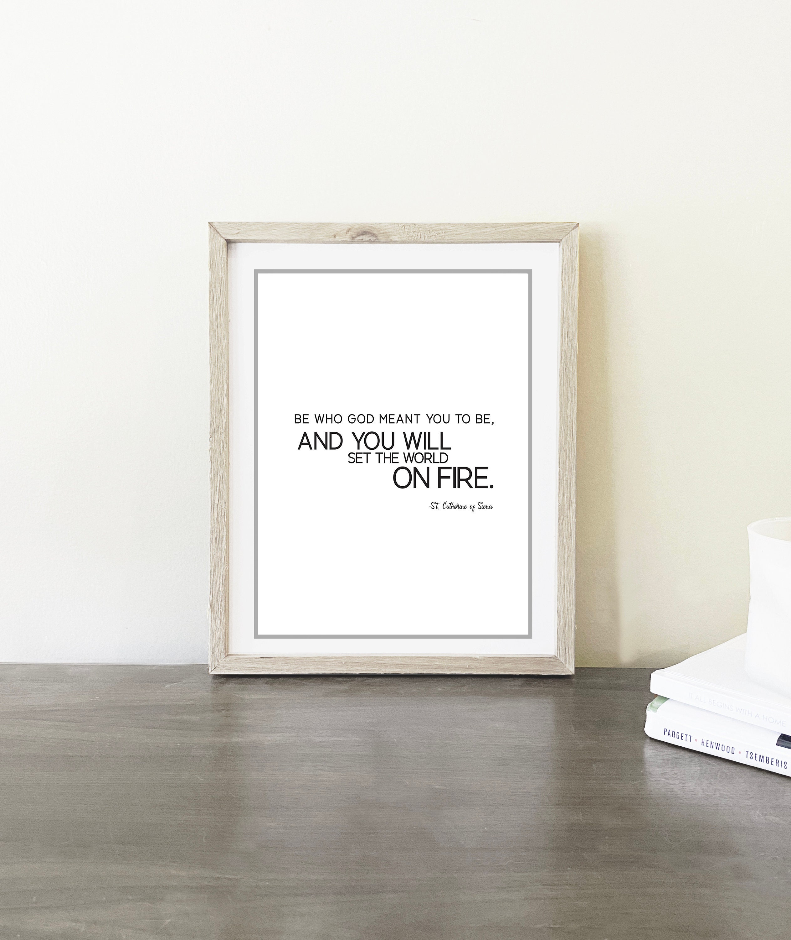 Printable St. Catherine of Siena Printable Quote BW set - Etsy