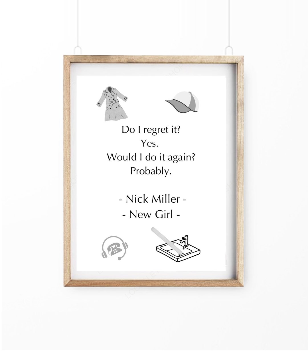 Printable Wall Art "do I Regret It? Yes." Simple Quote Art. Printable ...
