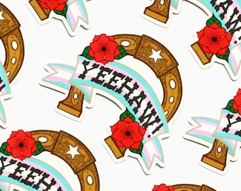 Yeehaw, Vinyl Decal Sticker - Etsy