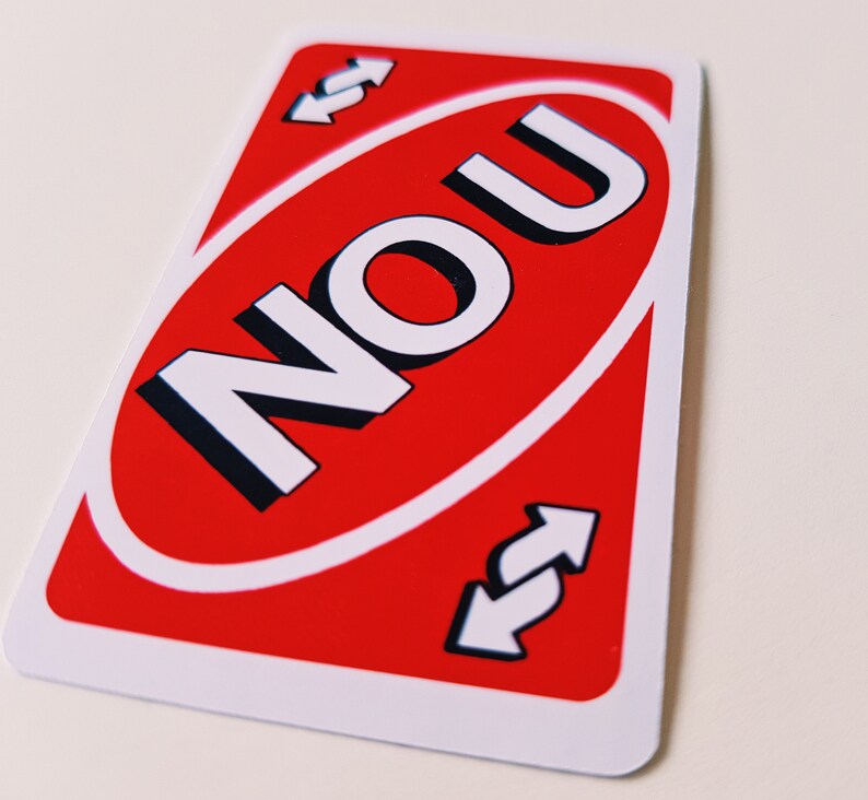 Meme Sticker No U Uno Card | Etsy