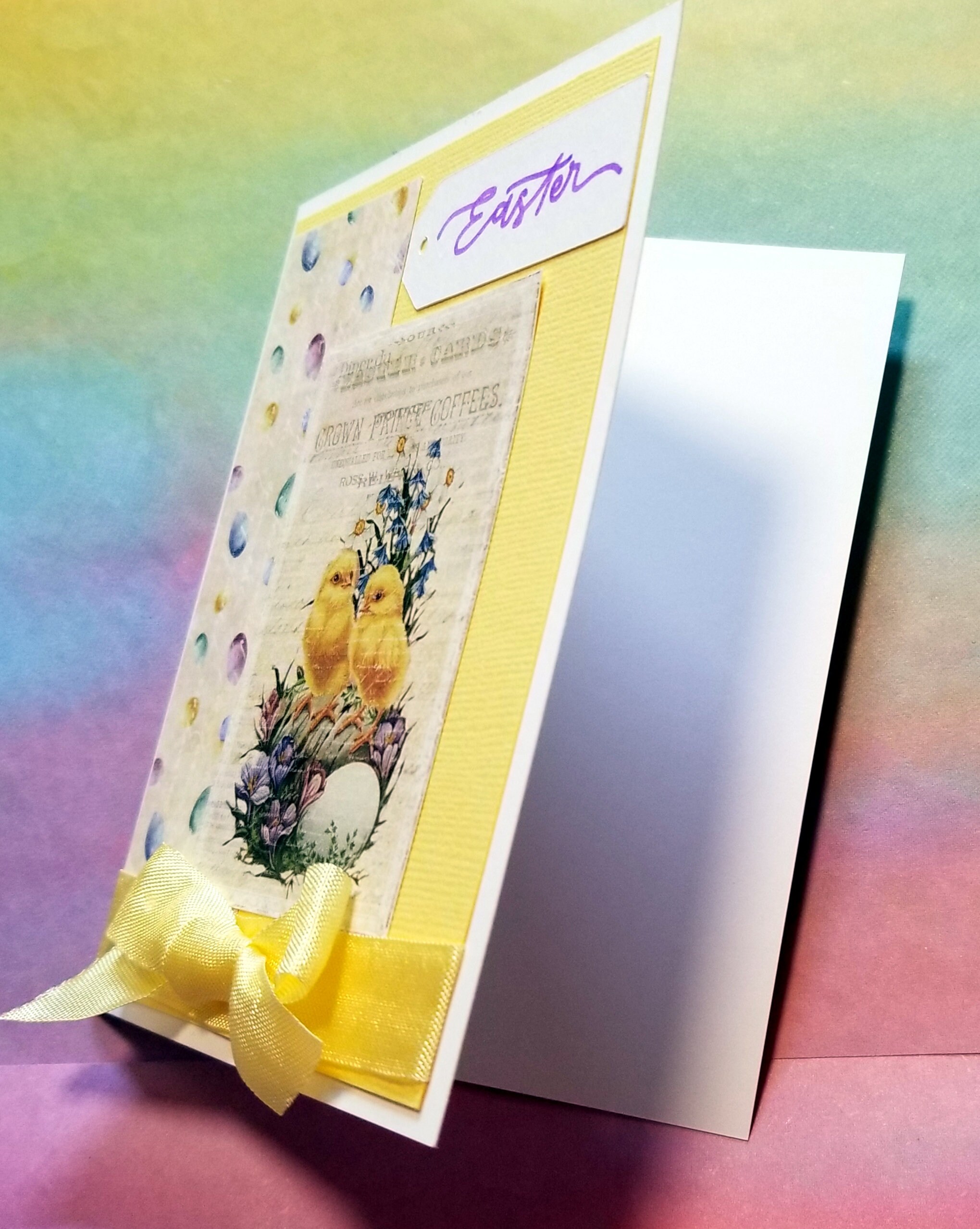 Easter Cards With Blue Yellow and Purple Bows - Etsy