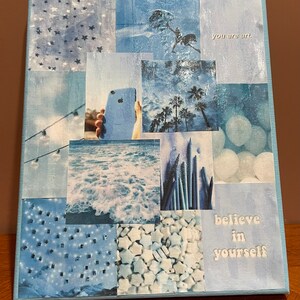 VSCO Canvas Collage- Blue Aesthetic (8 X 10 In. Canvas) - Etsy