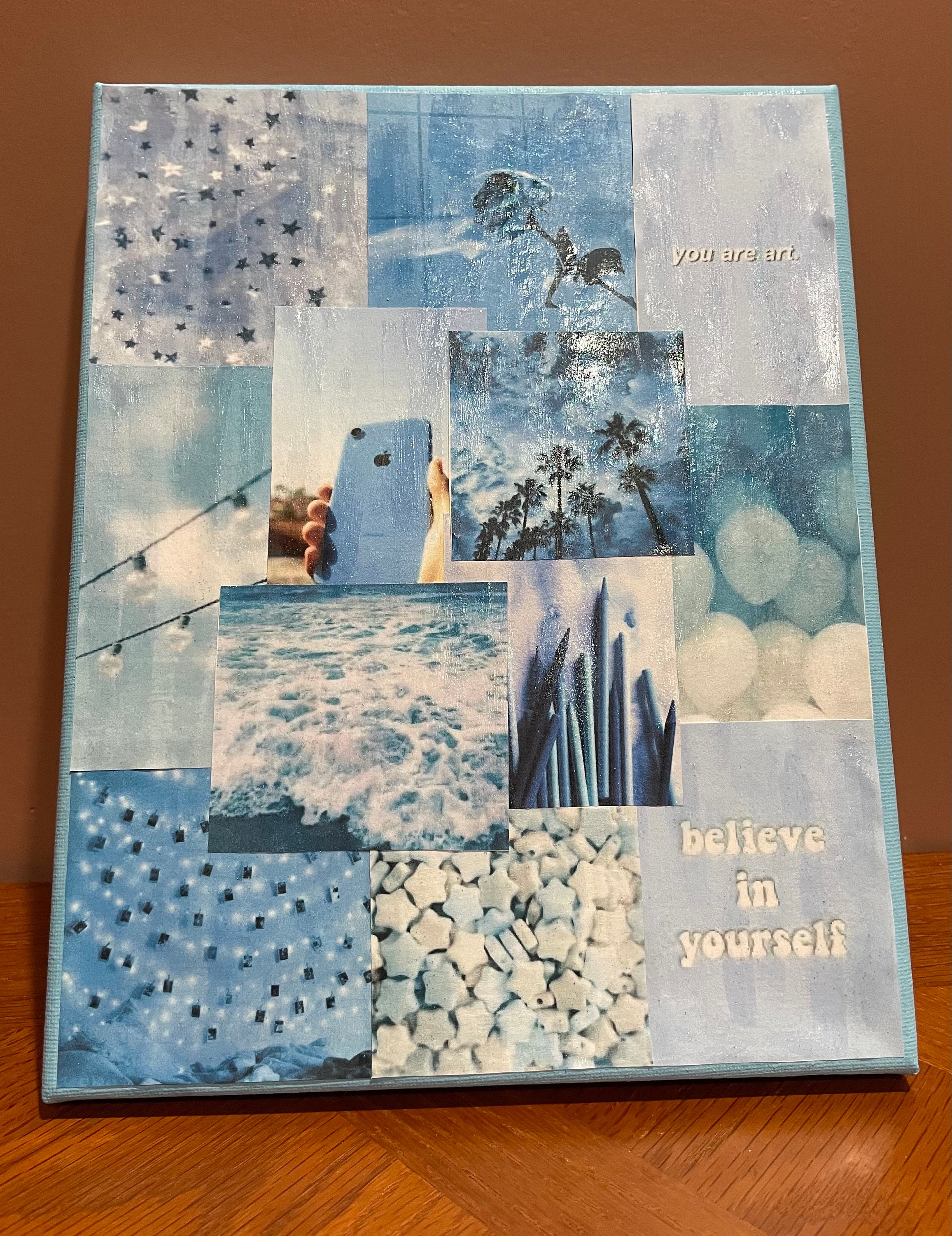 VSCO Canvas Collage- Blue Aesthetic (8 X 10 In. Canvas) - Etsy