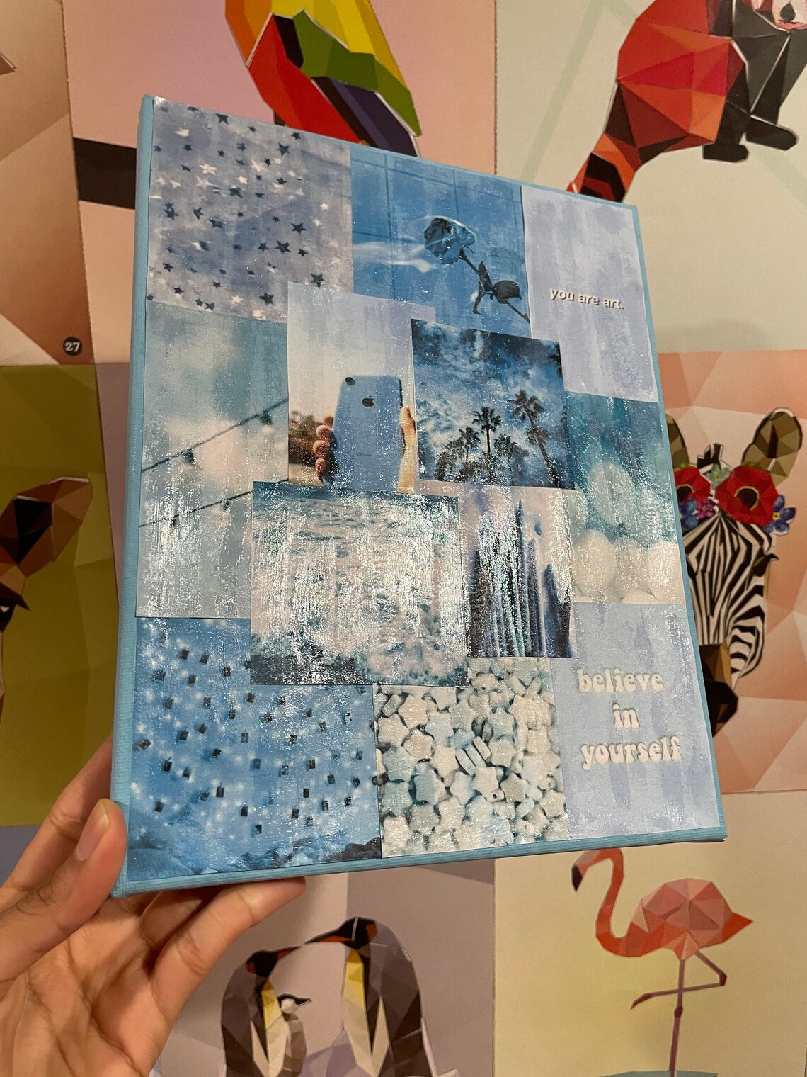 VSCO Canvas Collage- Blue Aesthetic (8 X 10 In. Canvas) - Etsy