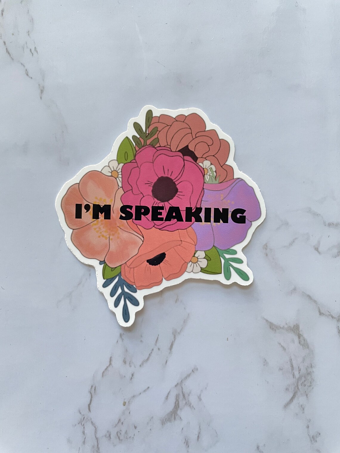 I'm Speaking Sticker Aesthetic Sticker Water-resistant - Etsy