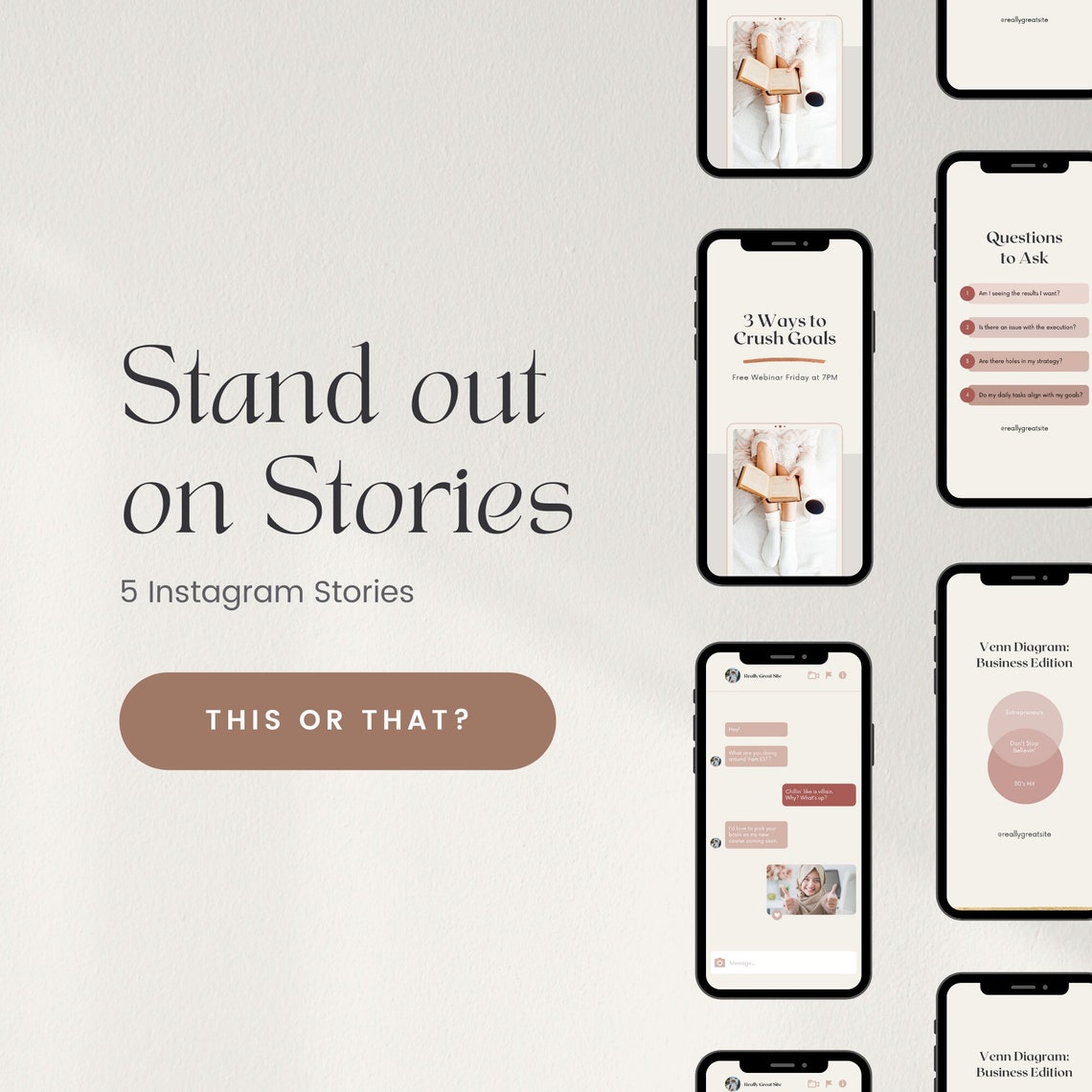 This or That Instagram Story Templates | Instagram Content | Instagram ...