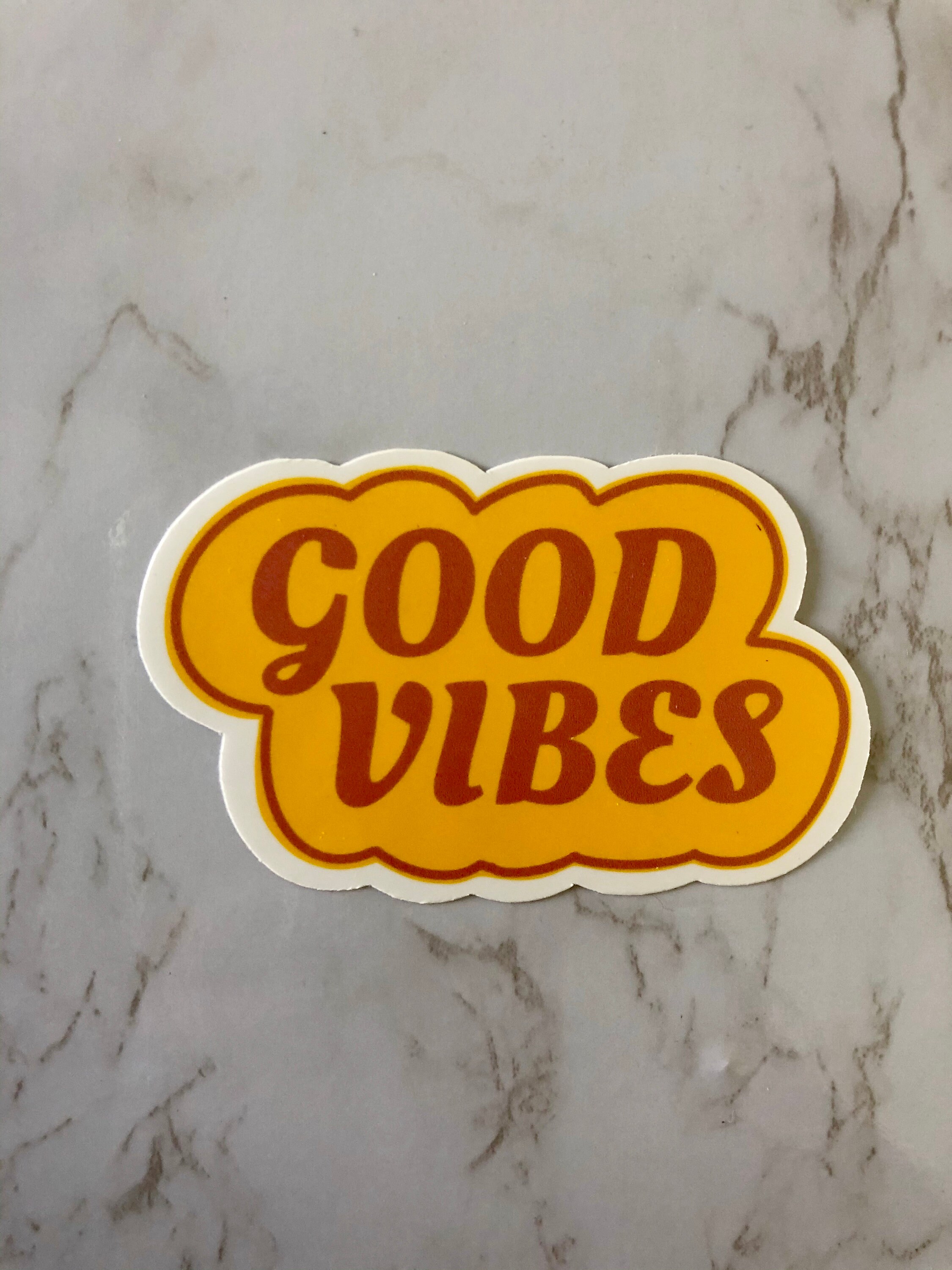 Good Vibes Sticker Water-resistant, Laptop Sticker, Water Bottle ...