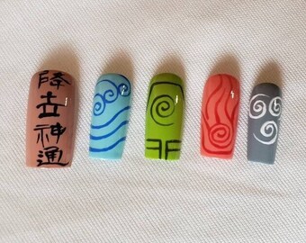 Press on Fire Nails - Etsy