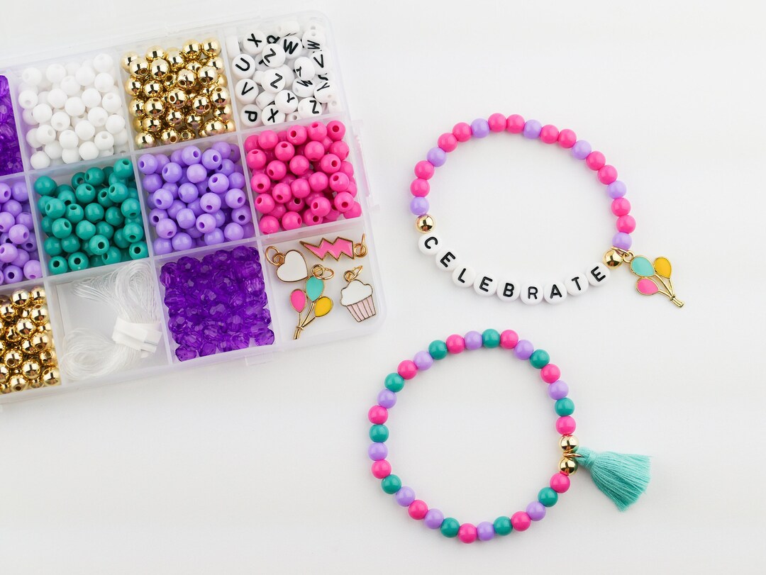 Stacked Sweetly Birthday Wishes DIY Stretchy Bracelet Craft Kit ...