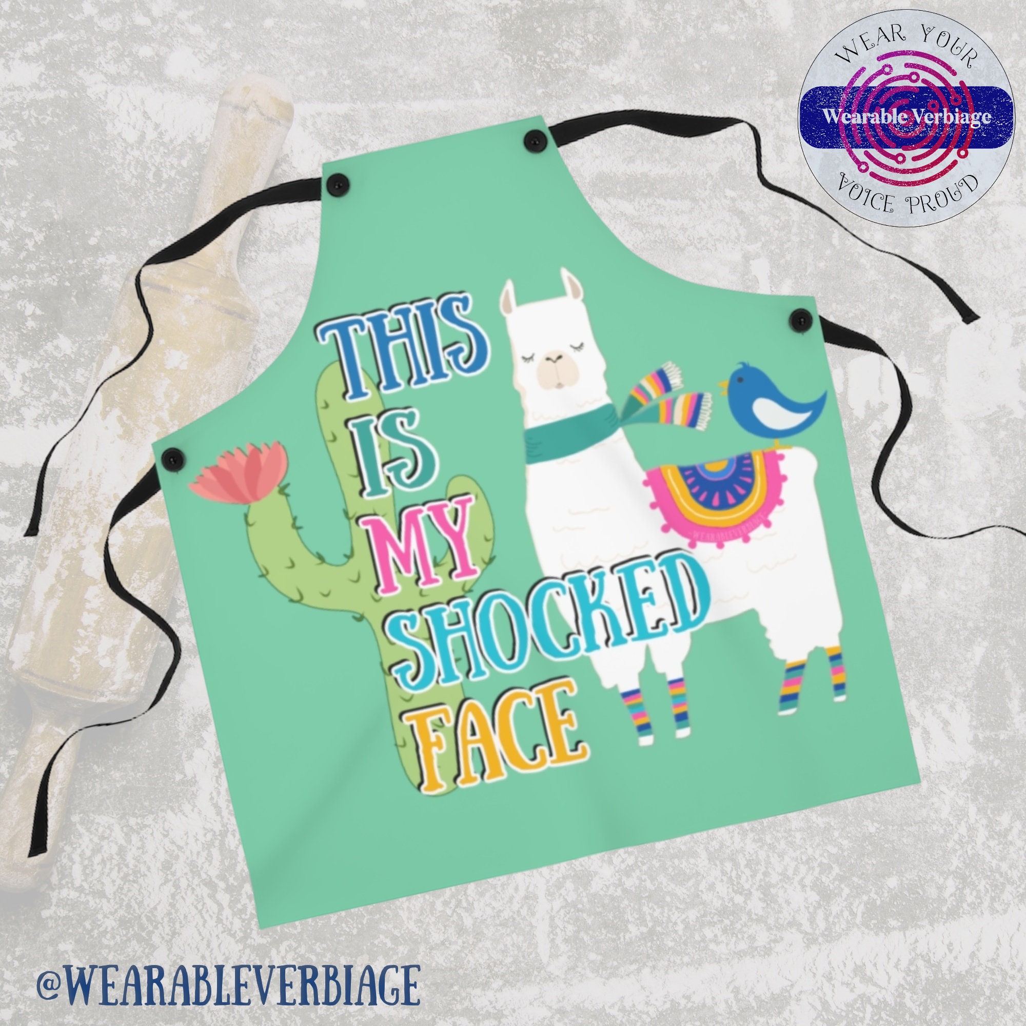 This is My Shocked Face No Drama Llama Funny Slogan Sarcastic - Etsy