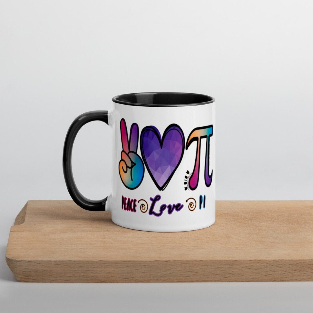 Peace Love Pi Mug 314 Math Teacher Pi Mug Pi Symbol Coffee - Etsy France