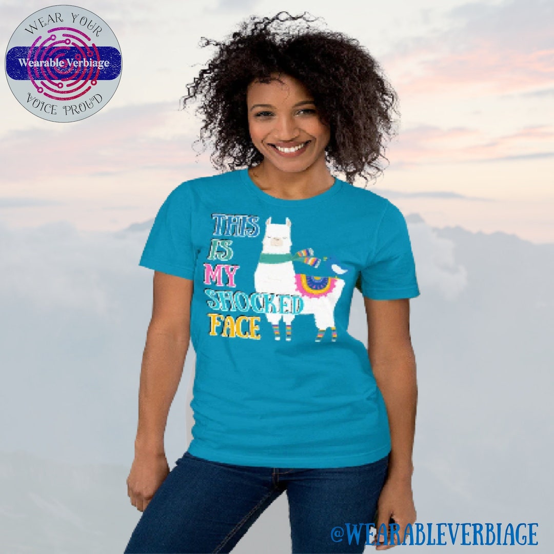 This is My Shocked Face No Drama Llama Funny Slogan Sarcastic - Etsy