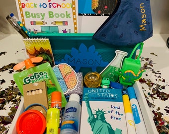 Back to School Gift Box Custom School Care Package Custom Pencil Box ...