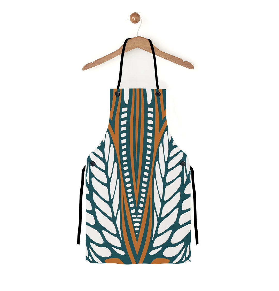 Mid-century Modern Apron, Abstract Leaf, Boho Apron, Scandi, Tribal ...