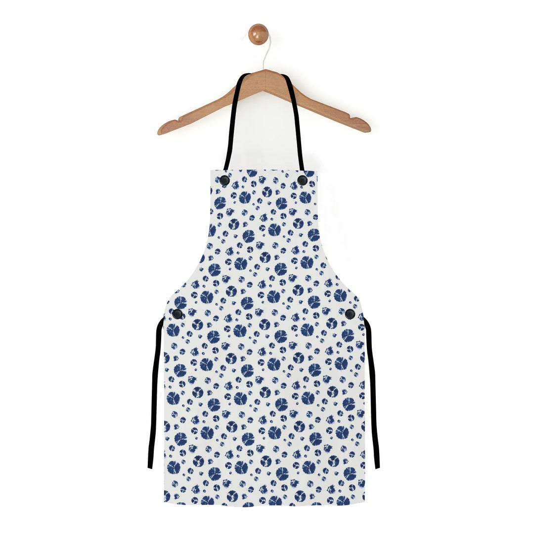 Shibori Apron, Indigo, Gift for Chef, Tie Dye, Boho, Tribal, Abstract ...