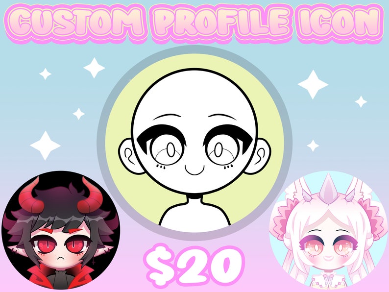 Cute Custom Profile Icon Avatar Commission for Social Media, Twitter ...