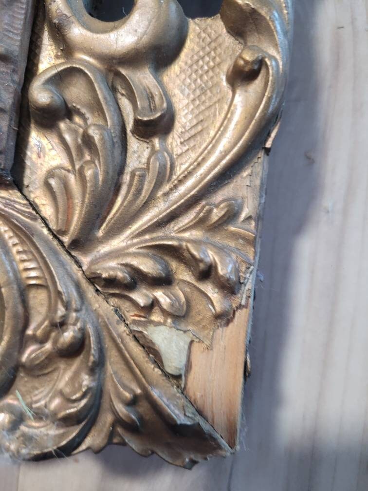 Antique Frame Gold Gesso Baroque Rococo on Wood Frame Hollywood Glam ...
