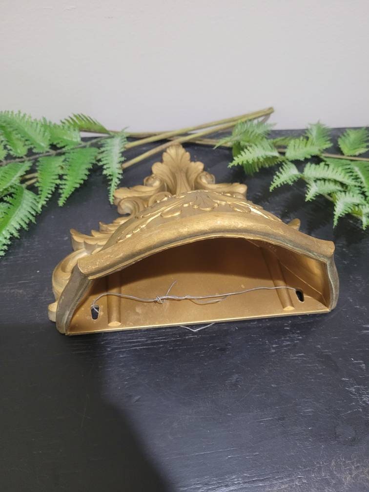 Syroco Wall Pocket Mcm Planter Gold Baroque - Etsy