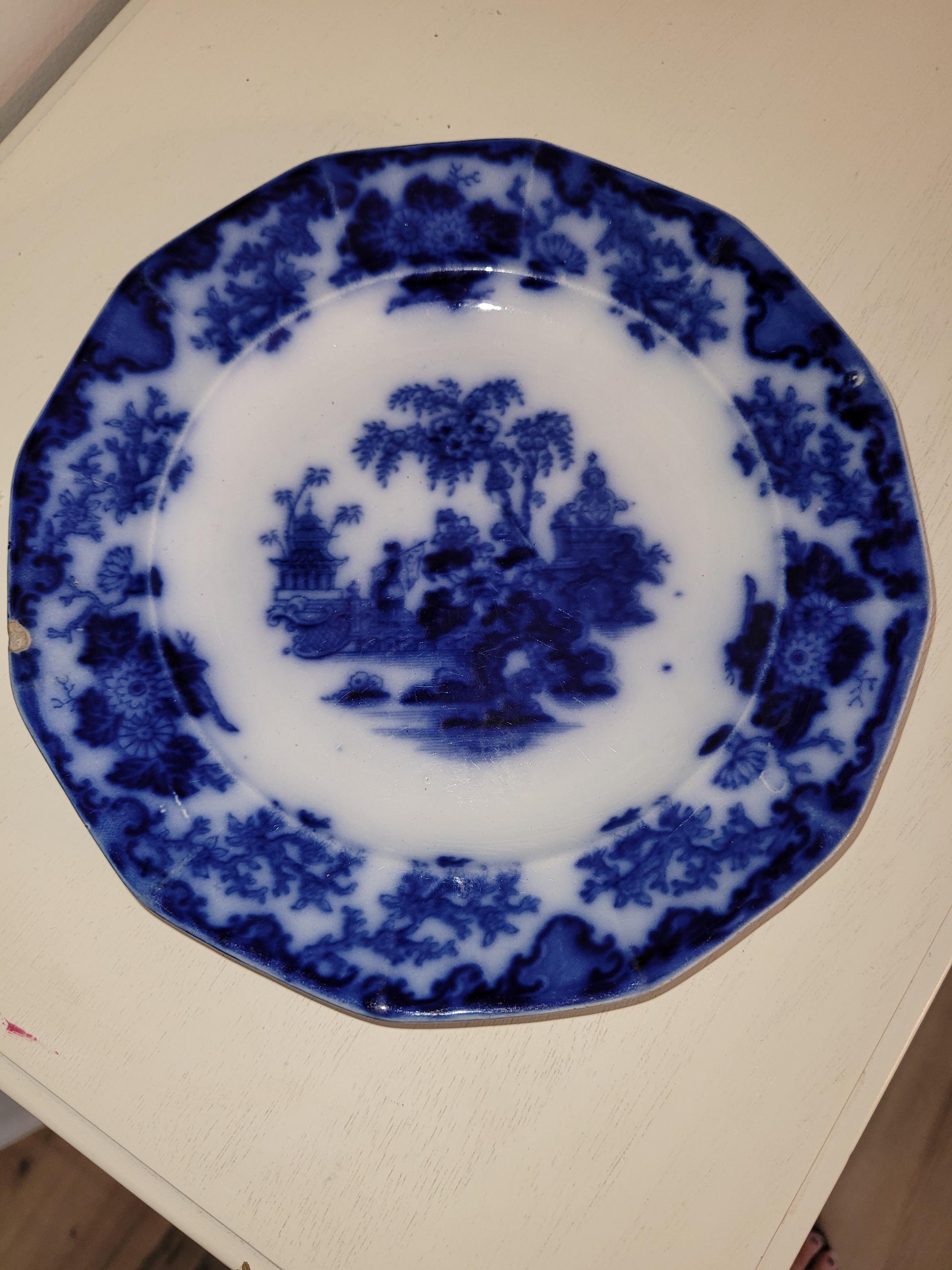 Flow Blue Scinde Plate - Etsy