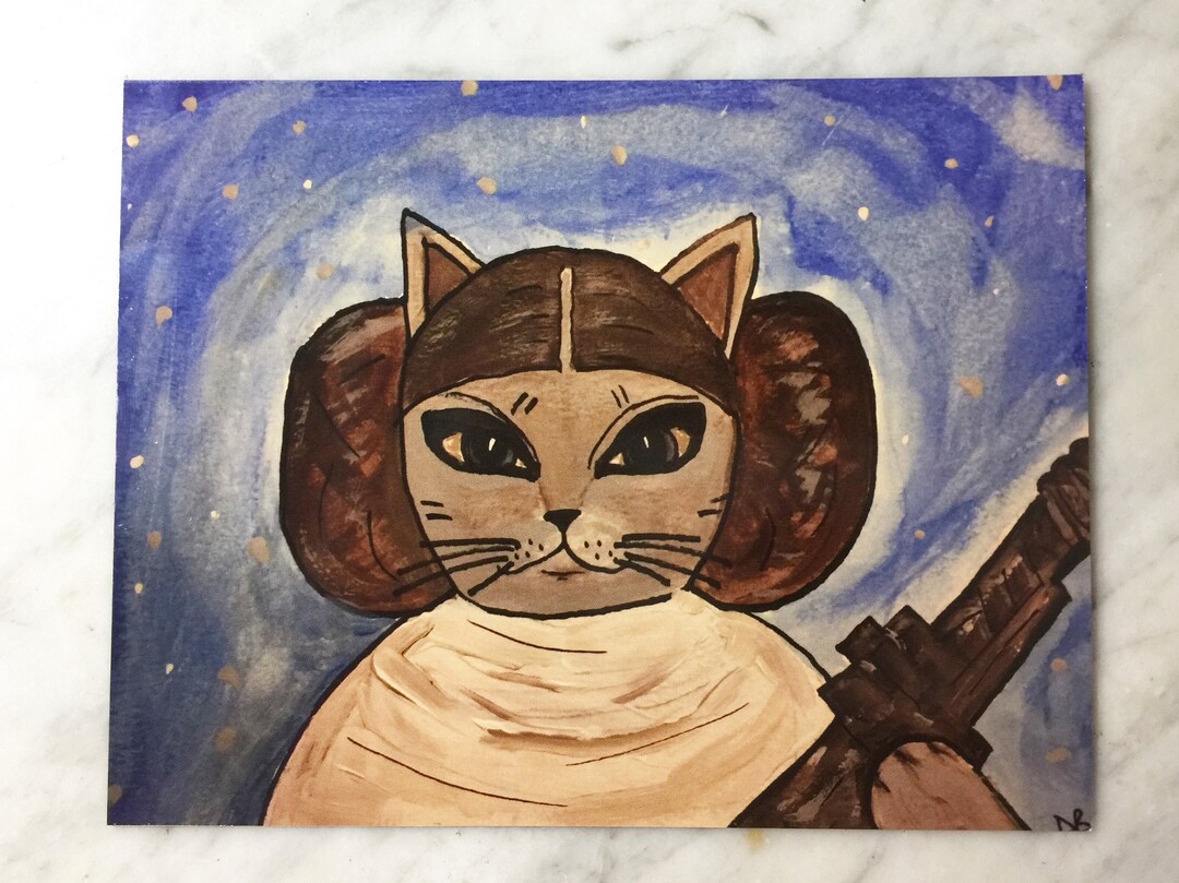 PRINCESS LEIA CAT 5.5 Magnet Star Wars Anthropomorphic - Etsy