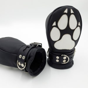 CUSTOMIZABLE Leather Mittens Mitts Gloves With Puppy Paw Pads and ...