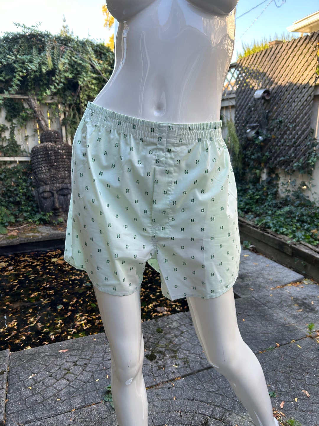 Vintage 1980s SUPER COOL Mint Green Boxers With Atomic Patterns by ...