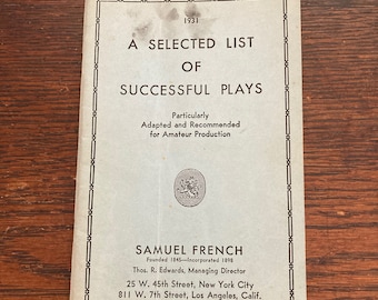 Samuel French Plays - Etsy