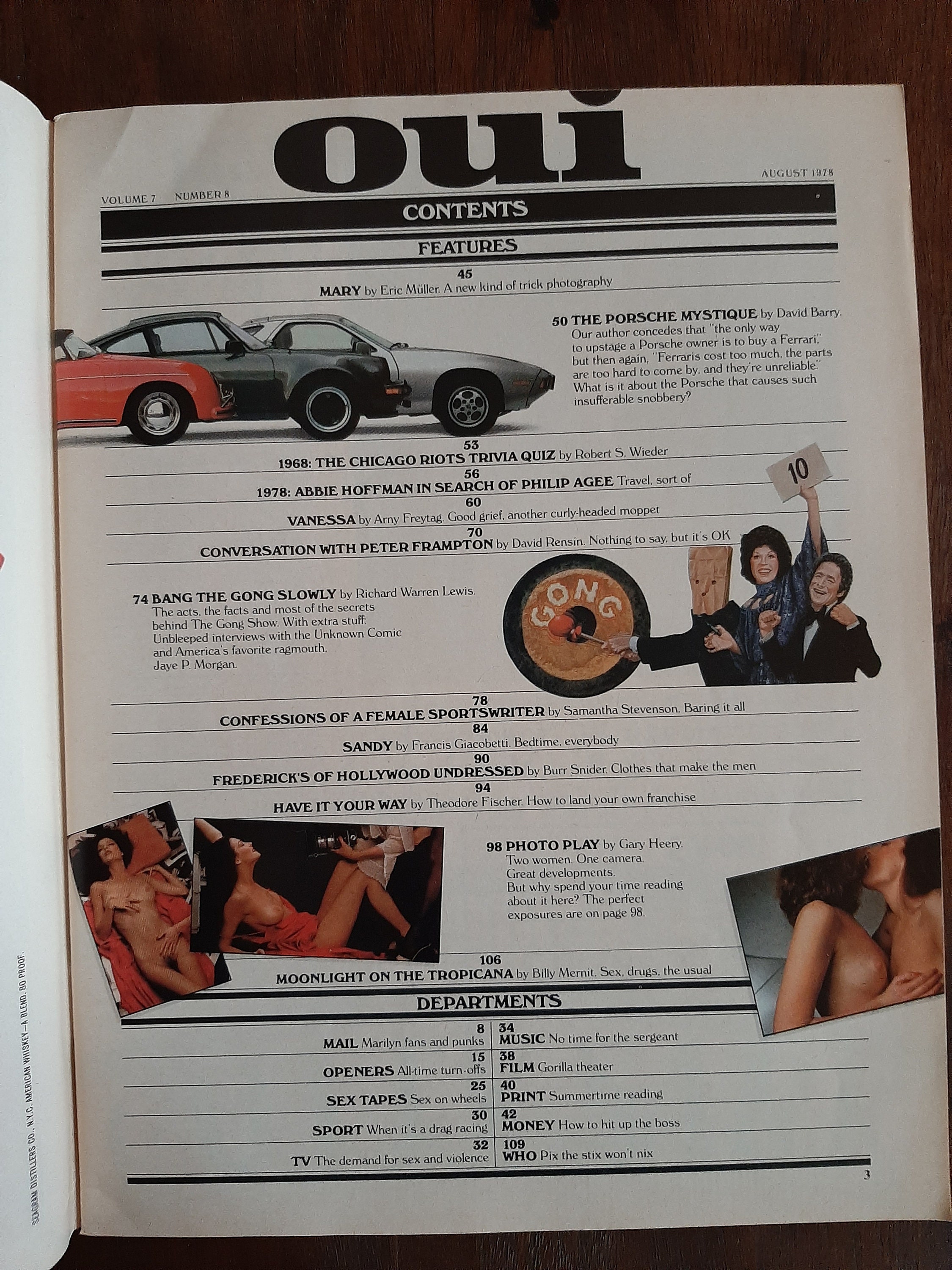 Retro Girlie Magazine Oui August 1978 Etsy