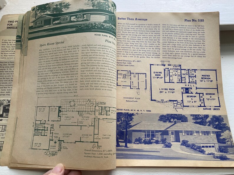 Vintage 1972 house PLAN FAVORITES Architectural Magazine - Etsy