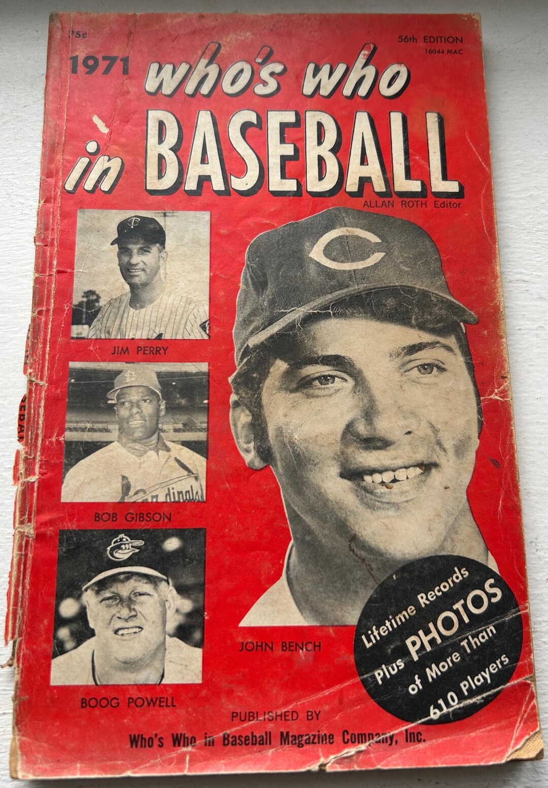 Vintage WHO'S WHO in BASEBALL - 1971 With Photos of More Than 610 ...